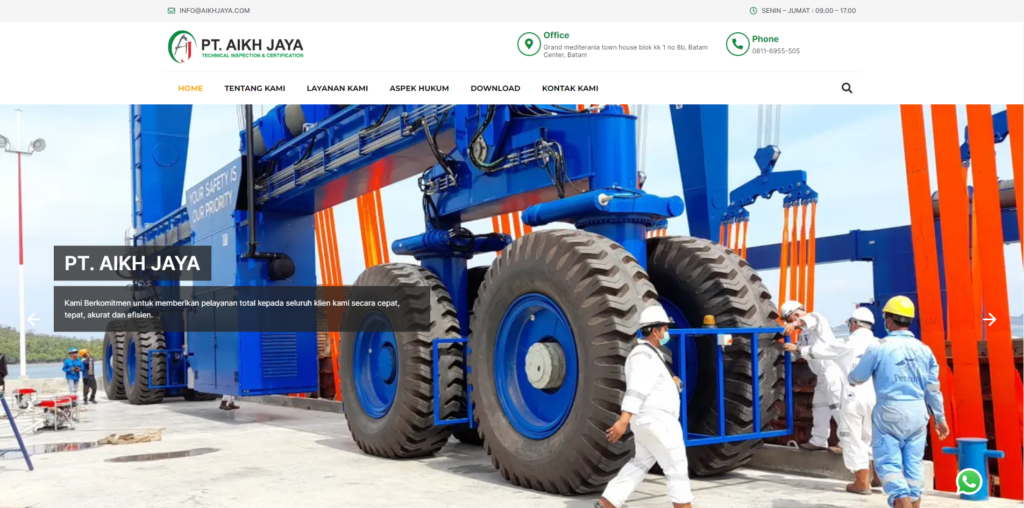 Aikh Jaya - Technical Inspection & Certification - Demo Website